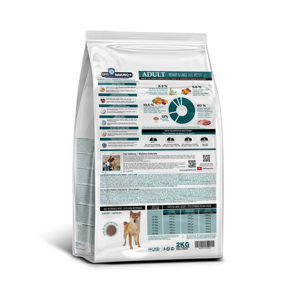 ERA Millennium Duck and Lamb for Medium and Large Breeds - ERA Pet Food